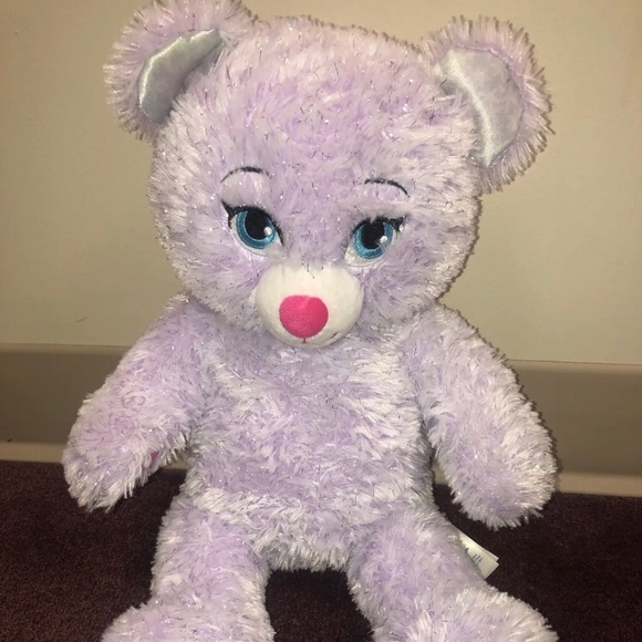 Toys | Build A Bear Frozen Anna Purple Glitter Bear Plush 17 Stuffed ...